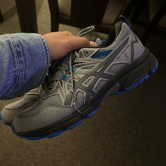 Asics | Shoes | Mens Grey And Blue Asics | Poshmark